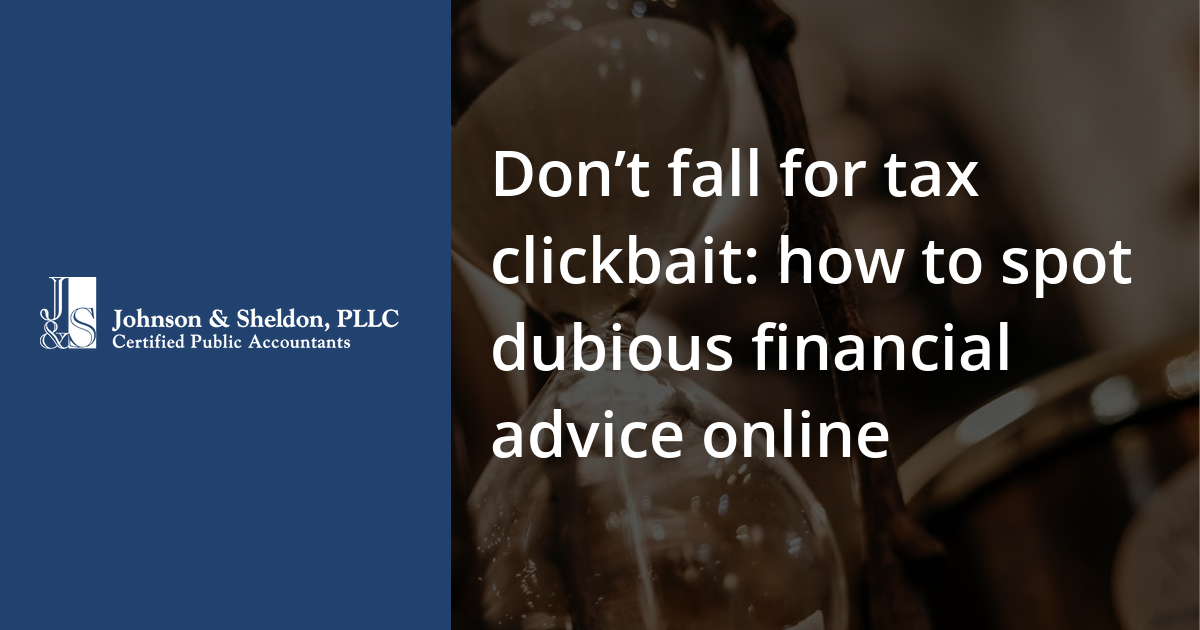 Don’t fall for tax clickbait: how to spot dubious financial advice ...